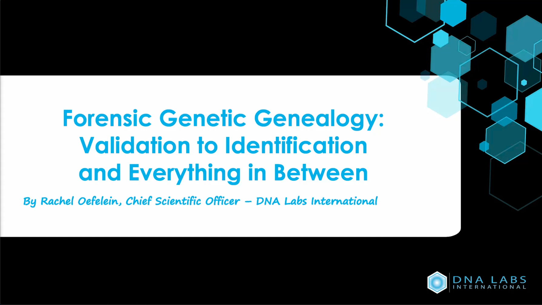 Forensic Genetic Genealogy: Validation to Identification and Everything ...